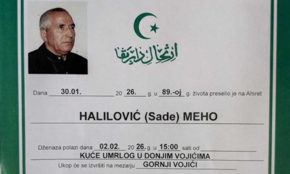 Na Ahiret preselio Halilović (Sade) Meho
