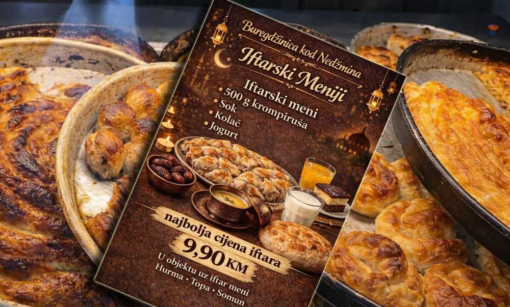 Da li je ovo najjeftiniji ramazanski meni u BiH? Pola kilograma pite i ...
